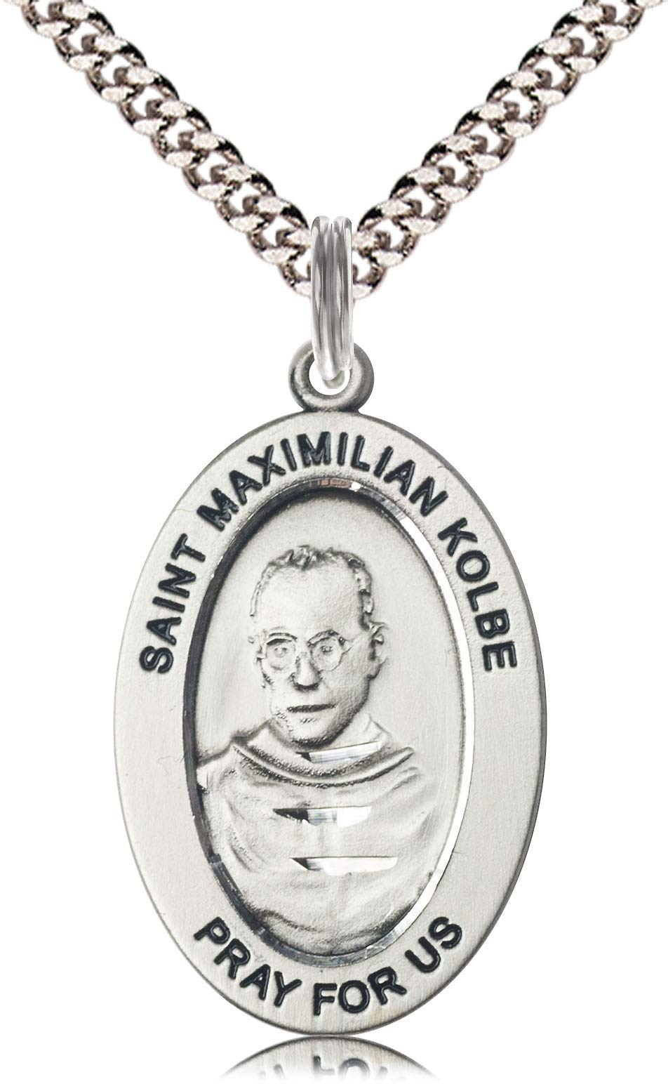 Sterling Silver St. Maximilian Kolbe Pendant