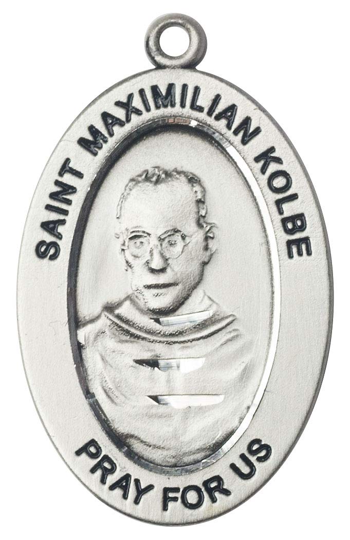 Sterling Silver St. Maximilian Kolbe Pendant