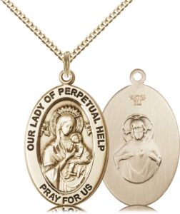 bonyak jewelry 14kt gold filled our lady of perpetual help pendant