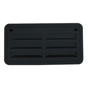 dometic 3109492.004 refrigerator upper/lower plastic sidewall vent - black