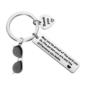 seiraa security guard gift you make a difference keychain appreciation thank you gift for safety officer security officer (security guard keychain)