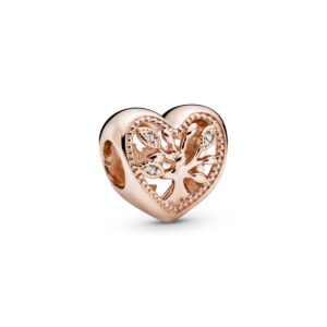 pandora openwork family tree heart charm bracelet charm moments bracelets - stunning women's jewelry - gift for women in your life - made rose & cubic zirconia