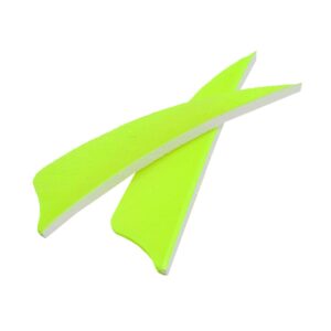 letszhu archery arrows feather fletching 4 inch real turkey vanes for hunting target shooting (25 pack) (neon yellow)