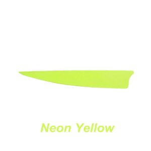 Letszhu Archery Arrows Feather Fletching 4 Inch Real Turkey Vanes for Hunting Target Shooting (25 Pack) (Neon Yellow)