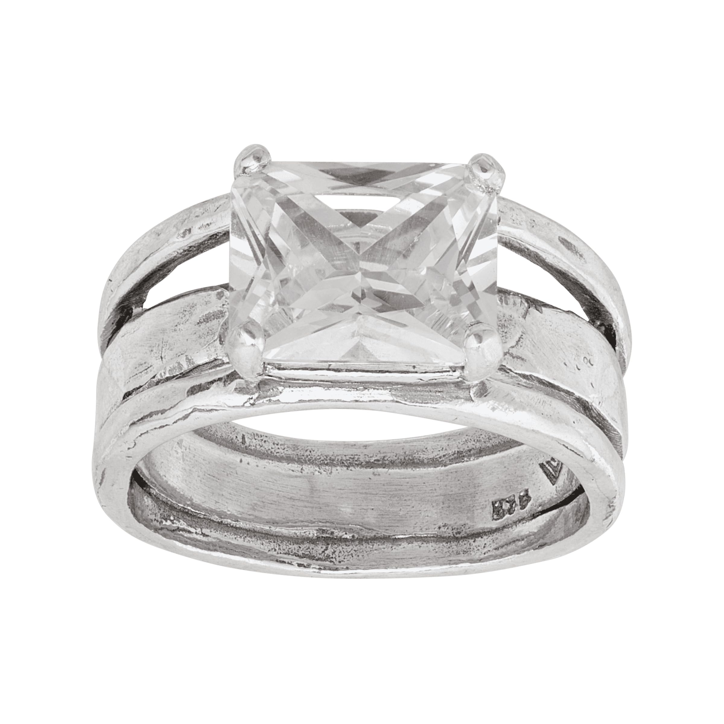 Silpada 'Sevilla Later' Cubic Zirconia Ring in Sterling Silver, Size 8, Size 8