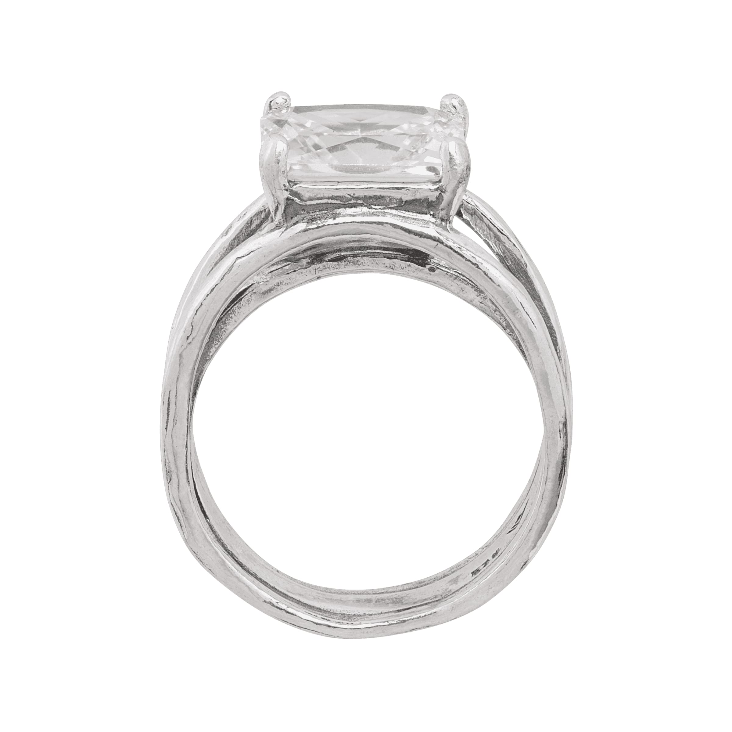 Silpada 'Sevilla Later' Cubic Zirconia Ring in Sterling Silver, Size 8, Size 8