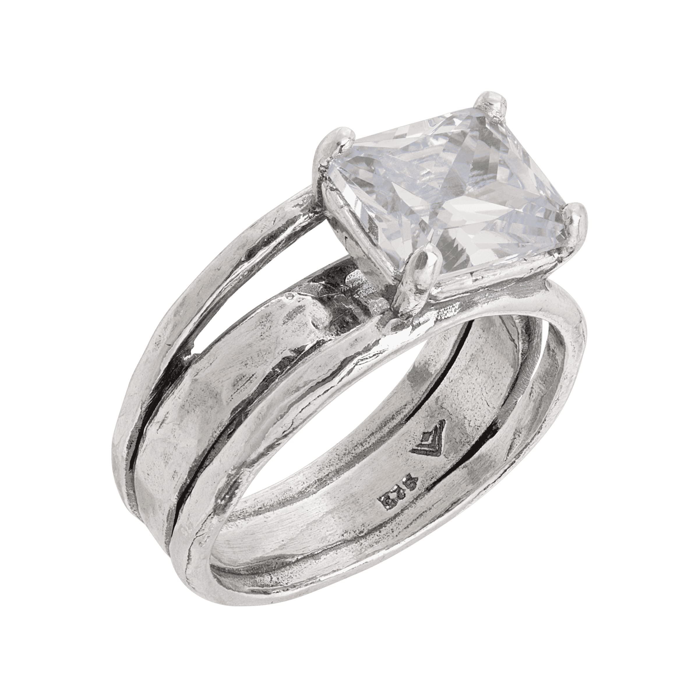 Silpada 'Sevilla Later' Cubic Zirconia Ring in Sterling Silver, Size 8, Size 8