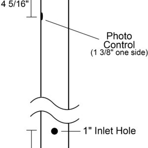 Solus SP7-320NCA-BZ 7' Outdoor Direct Burial Lamp Post with Dusk to Dawn Photo Sensor, Fits 3" Post Top Fixtures, Includes Inlet Hole, Easy to Install, Corrosion & Weather Resistant, Bronze