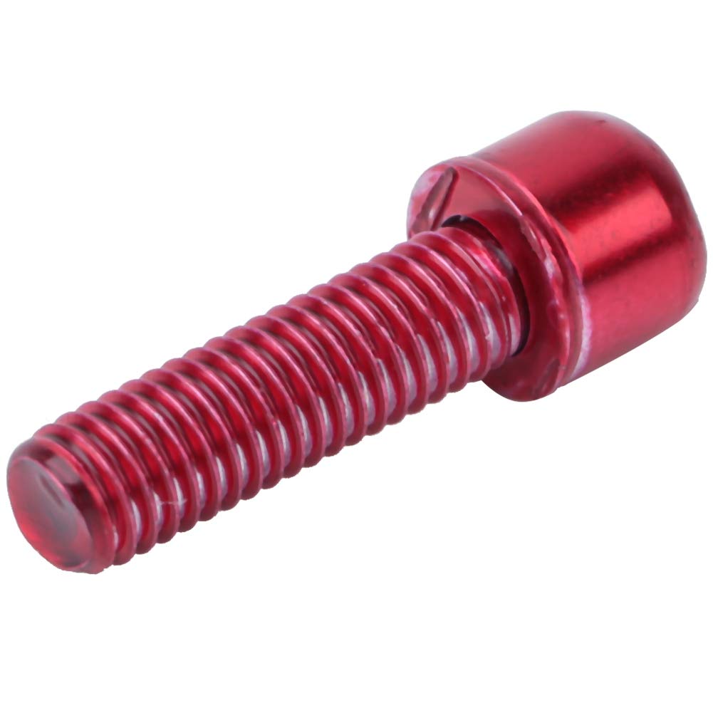 Life Stem Screw, Bike Ti-Alloy Stem Screw Bolt Steering Handlebar Parts with Spacer Accessory Kit(red)