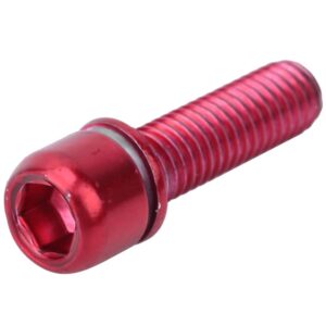 Life Stem Screw, Bike Ti-Alloy Stem Screw Bolt Steering Handlebar Parts with Spacer Accessory Kit(red)