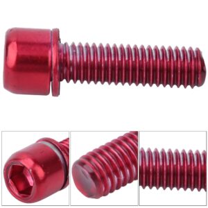 Life Stem Screw, Bike Ti-Alloy Stem Screw Bolt Steering Handlebar Parts with Spacer Accessory Kit(red)