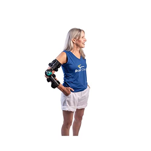 Brace Direct Adjustable Post-Op Rehabilitation ROM Hinged Elbow Brace with Shoulder Sling Stabilizer for Post-Op, Surgery Recovery, Ligament and Tendon Repairs and Dislocations