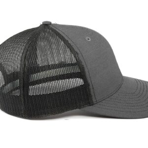 Branded Bills 'The 10 PVC' Virginia Patch Hat Curved Trucker - One Size Fits All (Charcoal/Black)