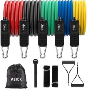 veick resistance bands, exercise bands, workout bands, resistance bands for working out with handles for men and women, exercising bands for strength training equipment at home