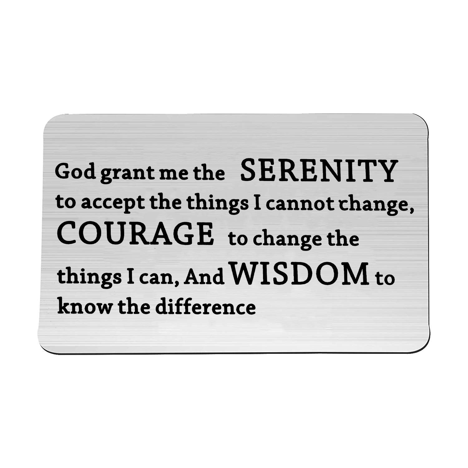 TGBJE Inspirational Wallet Card Inspirational Christian Bible Verse Gift Religious Gift Serenity Prayer Gift God Grant Me The Serenity to Accept The Things Gift (SERENITY Wallet Card)