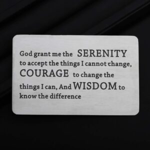 TGBJE Inspirational Wallet Card Inspirational Christian Bible Verse Gift Religious Gift Serenity Prayer Gift God Grant Me The Serenity to Accept The Things Gift (SERENITY Wallet Card)