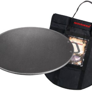 Muurikka Grill Pan 58 cm with Protective Bag, Outdoor Pan, Fire Pan Made of Robust Rolled Steel for Campfire & Grill