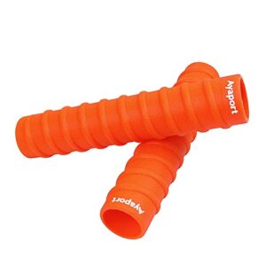 ayaport kayak paddle grips non-slip silicone wraps blister prevention kayaking accessories for take-apart paddles (orange)