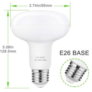 BR30 Led Flood Light Bulbs, 12W(100W Equivalent), 3000K Warm White, 1200 Lumens, Dimmable R30 LED Bulb, E26 Base Recessed Can Light Bulb, (4 Pack)