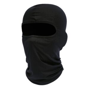 fuinloth balaclava face mask, summer cooling neck gaiter, uv protector motorcycle ski scarf for men/women black