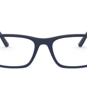 Polo Ralph Lauren Men's PH2212 Rectangular Prescription Eyewear Frames, Matte Navy Blue/Demo Lens, 55 mm