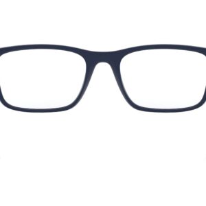 Polo Ralph Lauren Men's PH2212 Rectangular Prescription Eyewear Frames, Matte Navy Blue/Demo Lens, 55 mm