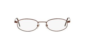 brooks brothers men's bb 491 oval prescription eyewear frames, bronze on black/demo lens, 49 mm