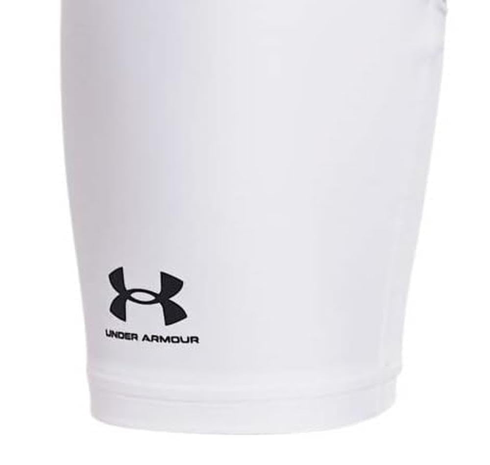 Under Armour Boys HeatGear Armour Shorts , White (100)/Black , Large