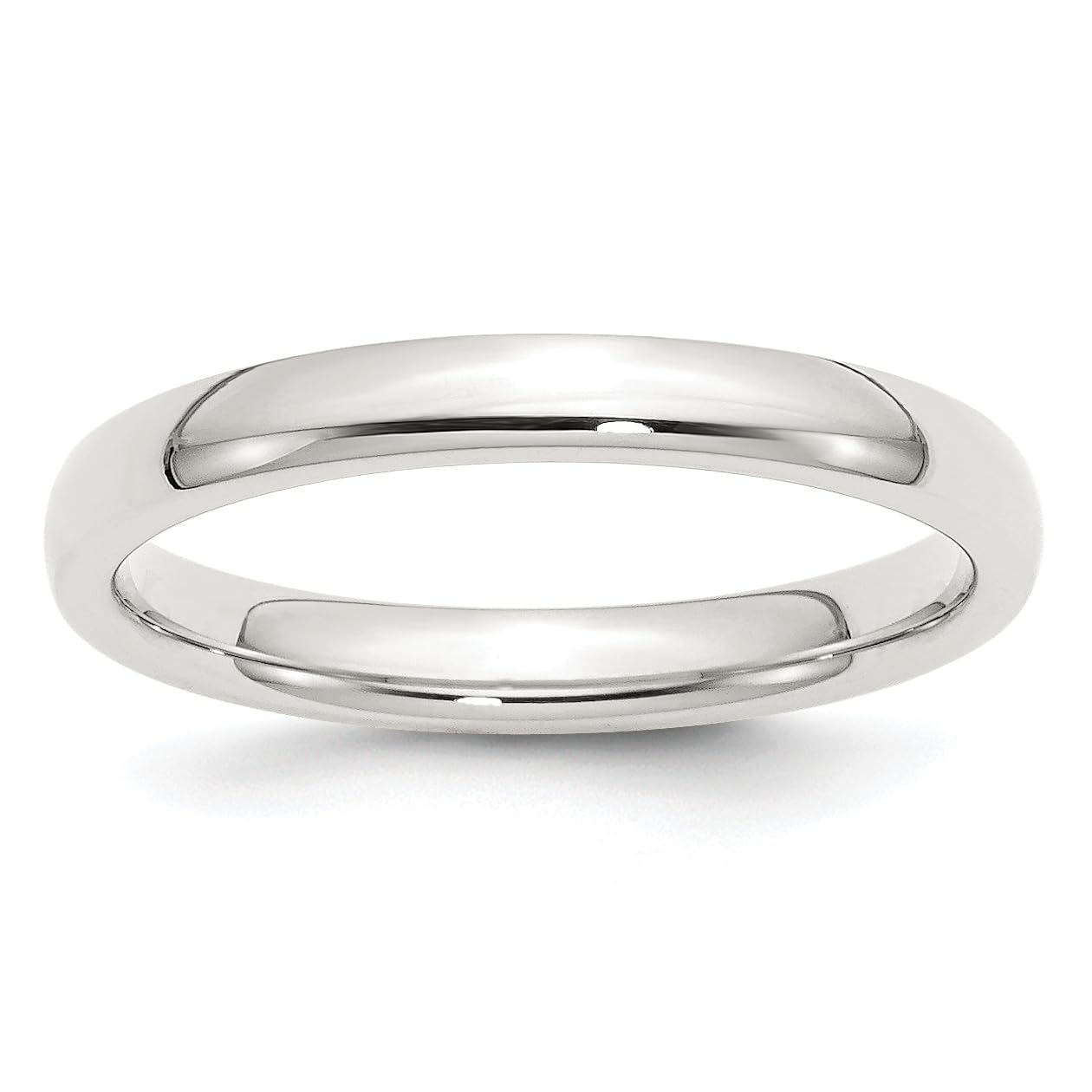 IceCarats 925 Sterling Silver 3mm Comfort Fit Plain Classic Wedding Band Ring Size 7.00