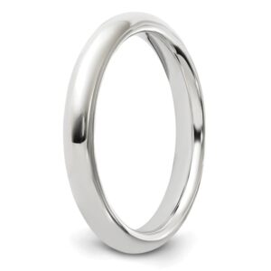 IceCarats 925 Sterling Silver 3mm Comfort Fit Plain Classic Wedding Band Ring Size 7.00