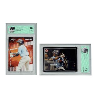 wander franco topps #4 55 bowman, leaf hype! #2 rookie card 2-pack pgi 10