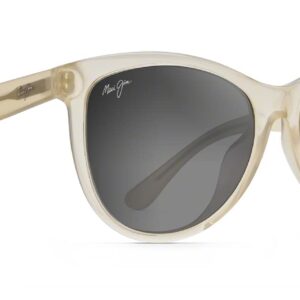 Maui Jim Women's Glory Glory Polarized Cat Eye Sunglasses, Milky Almond/Neutral Grey, Medium