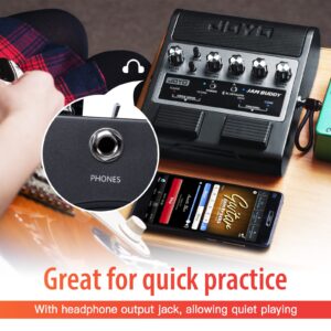 JOYO Portable Guitar Practice Amp & Pedal All-in-One Rechargeable Bluetooth Combo Guitar Amplifier with Effect & Footswitch Jam Buddy