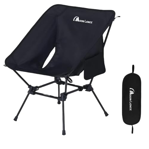 MOON LENCE Lighweight Foldable Camping Chair, Plus Size Backpack Chair, Portable & Ultralight, 400 lbs Folding Metal Chairs Heavy Duty for Outdoor Adventure, Hiking, Picnics & Beach