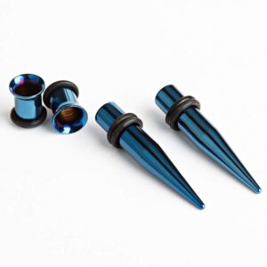 COOEAR Ear Weight Tapers and Plugs Set Tunnels Kit Piercing Gauges Earrings 36 Pieces 14g to 00g Set Gift Jewelry.