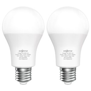 shinestar 150 watt led bulb, daylight 5000k, 2500 lumen a21 bright light bulbs indoor, e26 standard base, non-dimmable, 2-pack