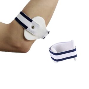 Milisten Elbow immobilizer Brace Golfers Elbow Strap Elbow Brace with pad tendonitis Elbow Strap Elbow Sleeve Brace Adjustable Stand Badminton Men and Women Anti- Device White