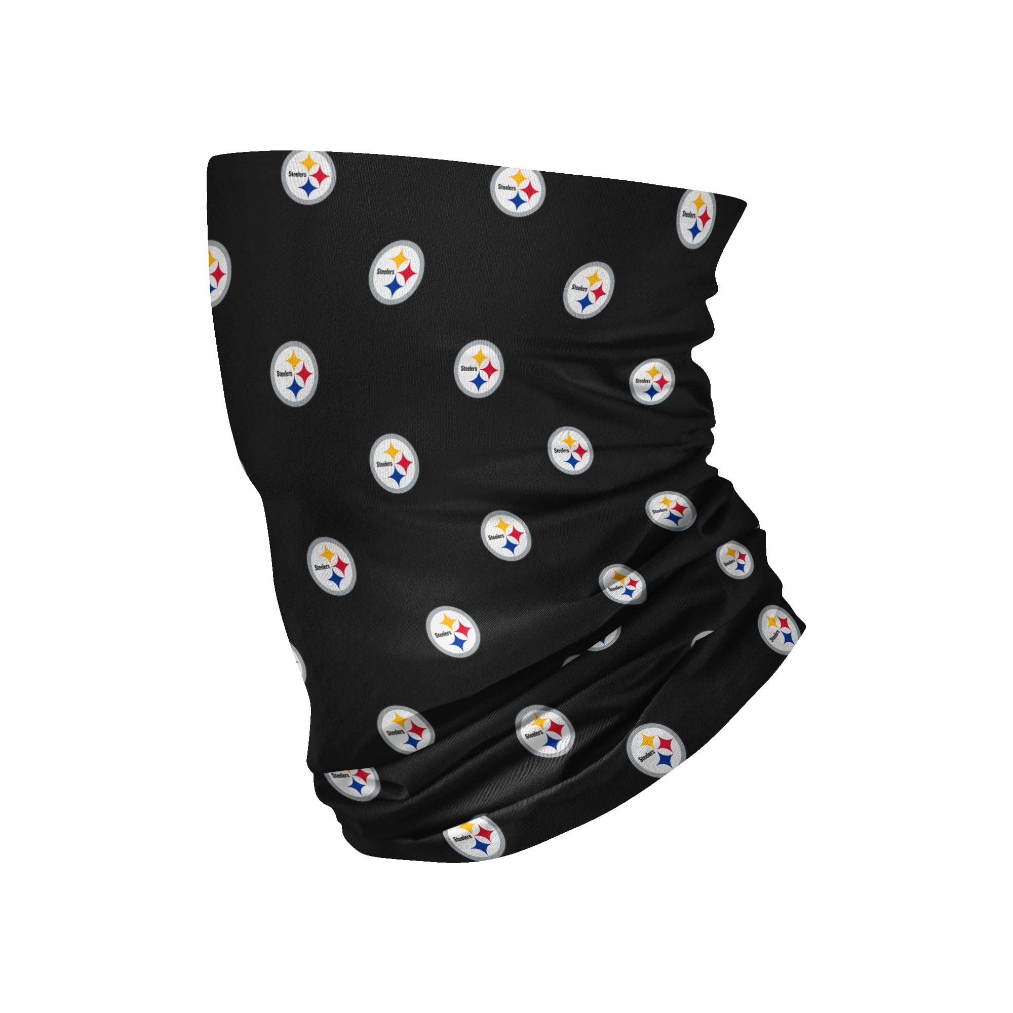 FOCO NFL Pittsburgh Steelers Neck Gaiter, One Size, Mini Print Logo