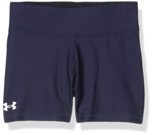 under armour team shorty 4, midnight navy/white, youth small