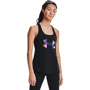 under armour new freedom tank, black/royal blue, x-small