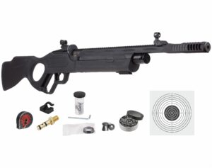 hatsan vectis air rifle with pack of pellets and 100x paper targets bundle (black syn stock) (.177 cal + ammo)q