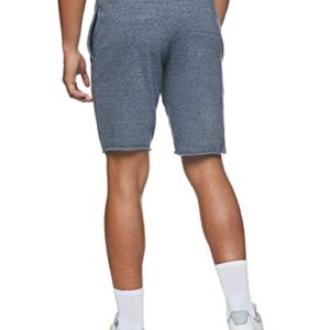 Under Armour Mens Rival Terry Shorts , Pitch Gray Full Heather (012)/Onyx White , X-Large