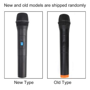 Tangxi VHF Wireless Microphone, Universal Handheld Karaoke Mic Speaker, Over 110 DB Outdoor Indoor Cordless Microphone System with USB Reciver for Singing, Karaoke, Speech, Wedding,