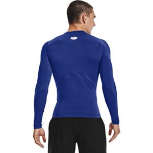 Under Armour Men's Armour HeatGear Compression Long-Sleeve T-Shirt , Royal Blue (400)/White, Large