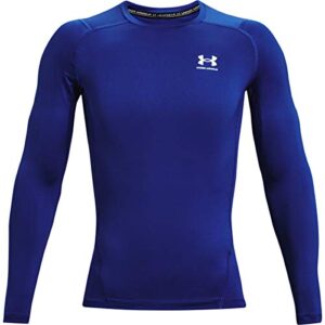 Under Armour Men's Armour HeatGear Compression Long-Sleeve T-Shirt , Royal Blue (400)/White, Large