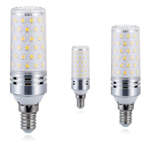 maotopcom e12 led bulbs 4000k, 15w e12 candelabra light 150 watt equivalent natural white 1500 lumen decorative candle base chandelier bulbs, non-dimmable, ac 85-265v