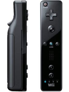 nintendo wii remote controller - black (renewed)