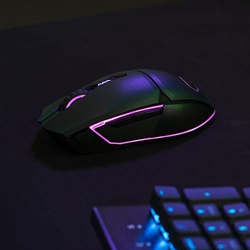 Cooler Master MM831 Gaming Mouse with 32000 DPI adjustable via software, 2.4GHz and Bluetooth Wireless, PBT Buttons, and Qi Charging Support