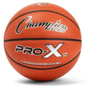 champion sports pro-x composite microfiber basketball - intermediate size 6 - 28.5"