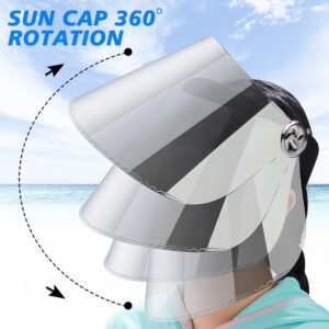 WAYCOM Sun Visor Hat - Adjustable Sun Cap, UV Protection Hat Premium UPF 50+ Visor for Men and Women (Adjustable Magic Sticker)